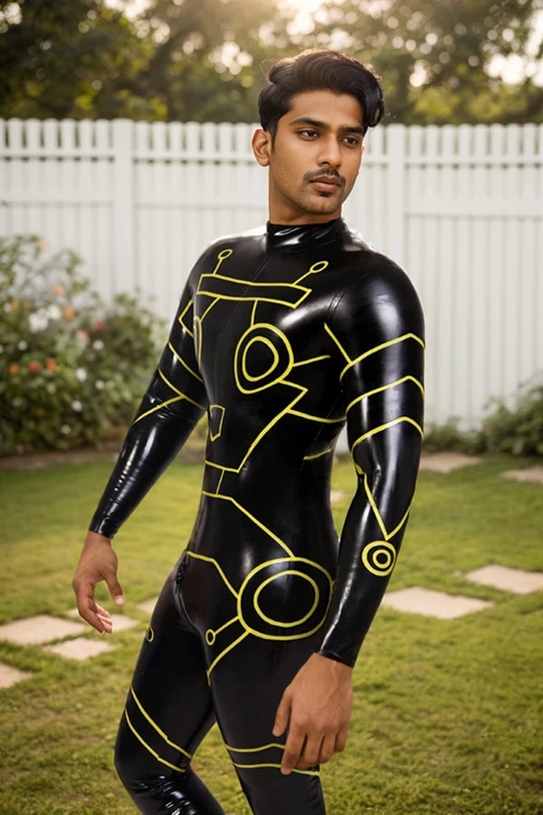 Man Latex Catsuits Robotico Back Zipper With Feet – LatexBuy